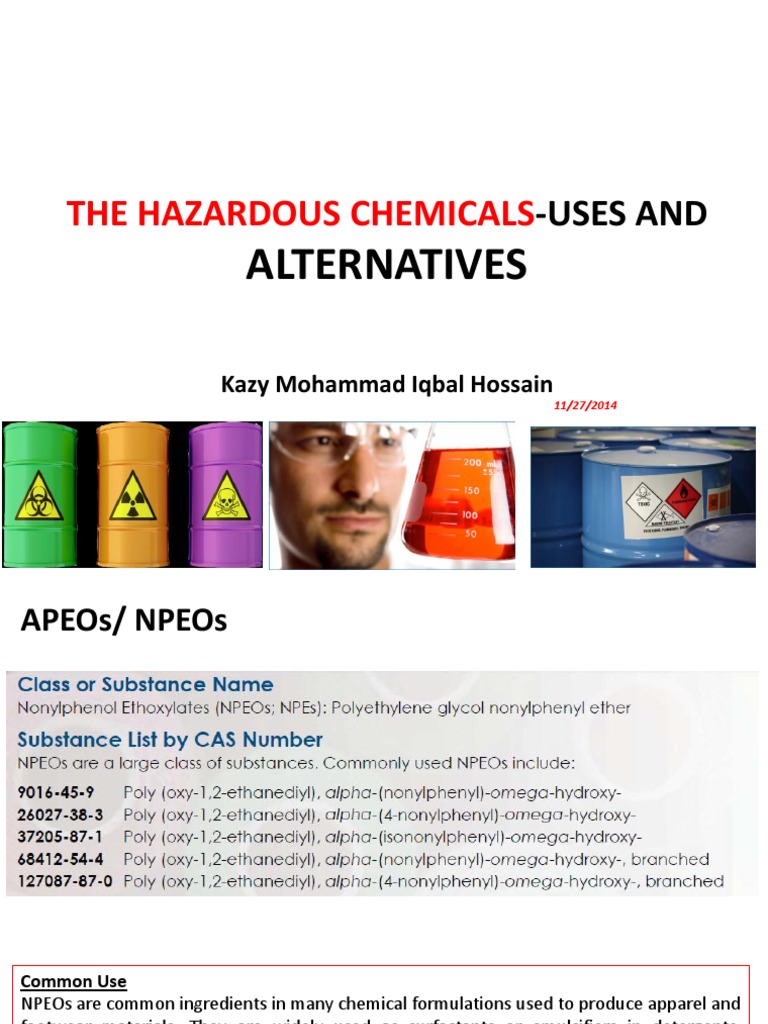 Alternatives to Hazardous Chemicals | PDF | Polyethylene | Polyvinyl ...