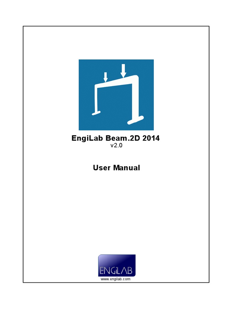 EngiLab Beam.2D Manual | PDF | Bending | Microsoft Windows
