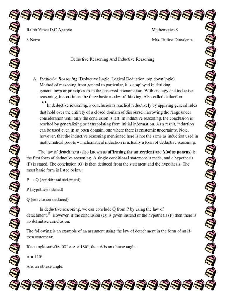 Deductive and Inductive Reasoning | PDF | Deductive Reasoning ...