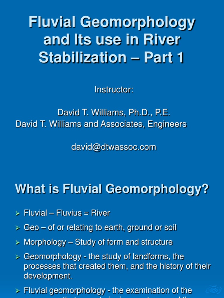 Fluvial Geomorphology | PDF