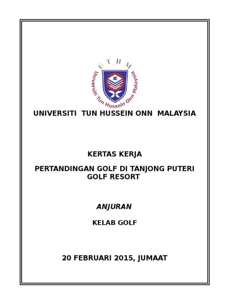 Pertandingan Golf Pelajar UTHM 2014 | PDF | Karier & Perkembangan