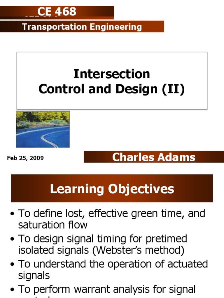 Intersection Control and designII | PDF | Traffic | Traffic Light