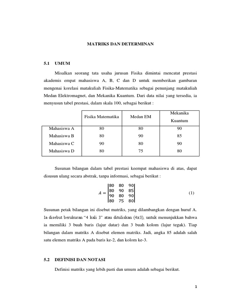 Matriks Dan Determinan | PDF