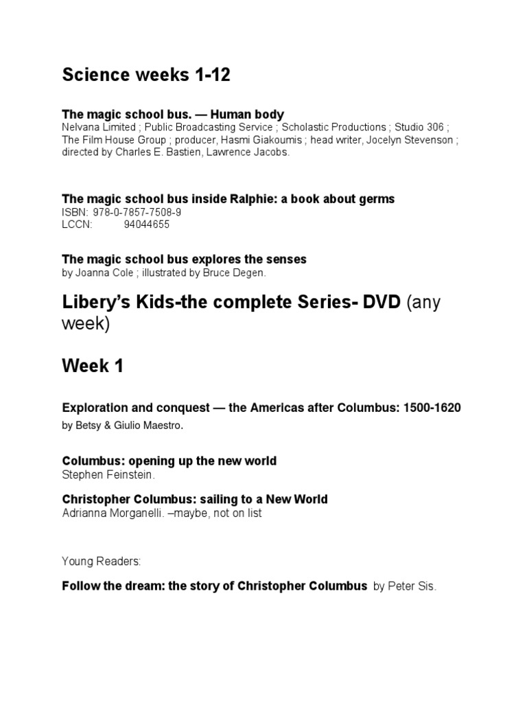 Classical Conversations Cycle 3 Reading List For Library | PDF | Lewis ...