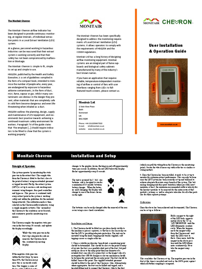 Chevron User Guide | PDF | Duct (Flow) | Ventilation (Architecture)
