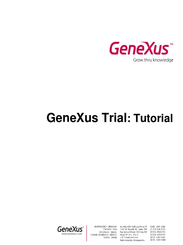 Genexus Trial Tutorial EN PDF | PDF | Databases | Object (Computer Science)