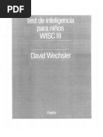 Manual de Aplicación WISC IV | PDF