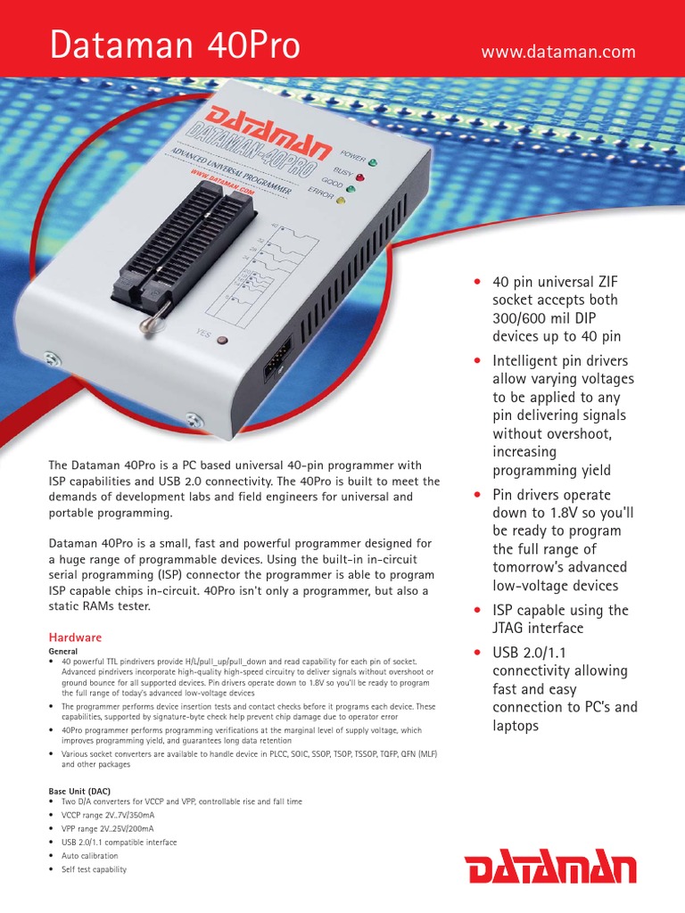 Dataman 40pro Specification | PDF | Electrical Connector | Microcontroller