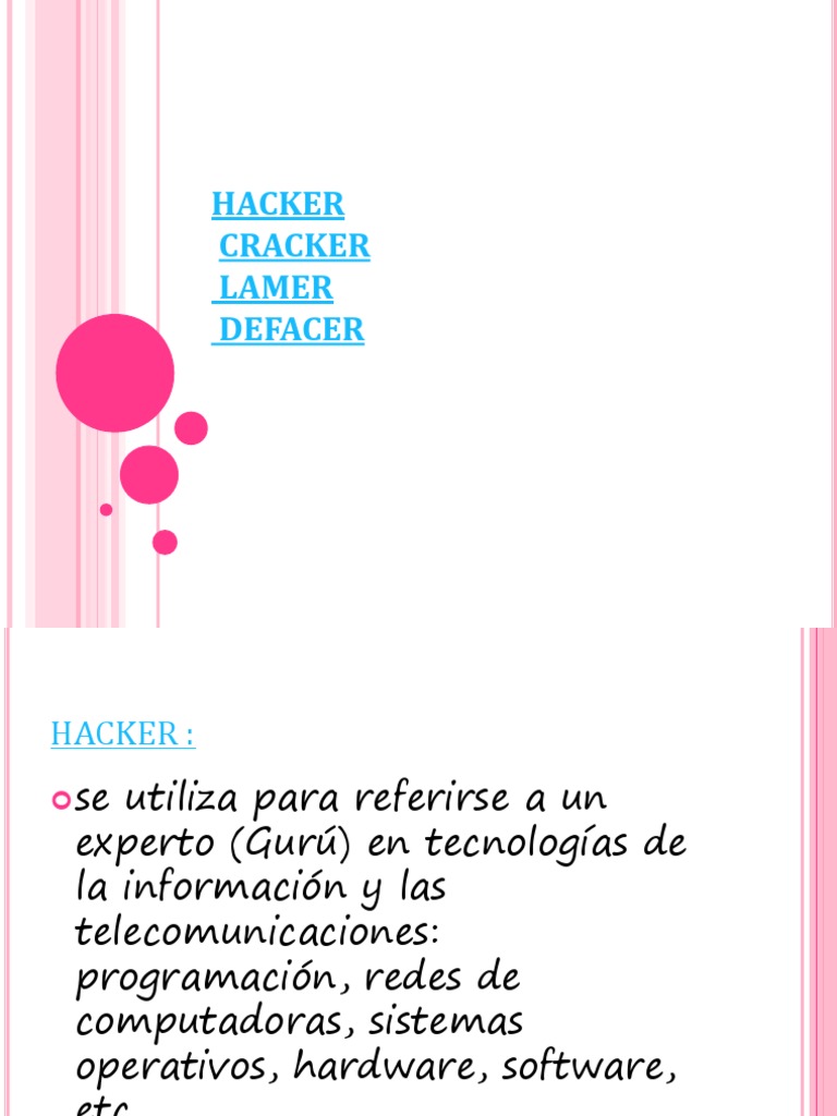 Hacker Cracker Lamer Defacer | PDF | Hacker de seguridad | Software