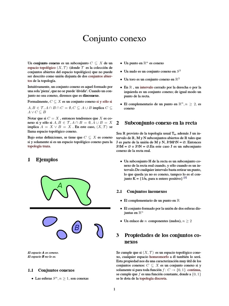 Conjunto Conexo | PDF | Espacios topológicos | Tiempo espacial
