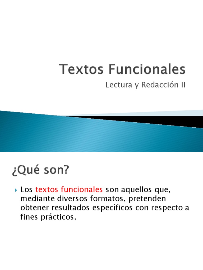 Textos Funcionales | PDF