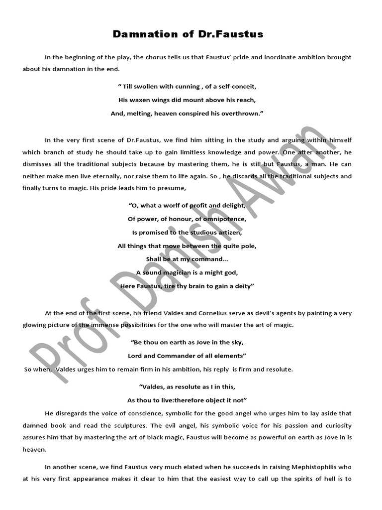 Damnation Faustus | PDF | Hell | Devil