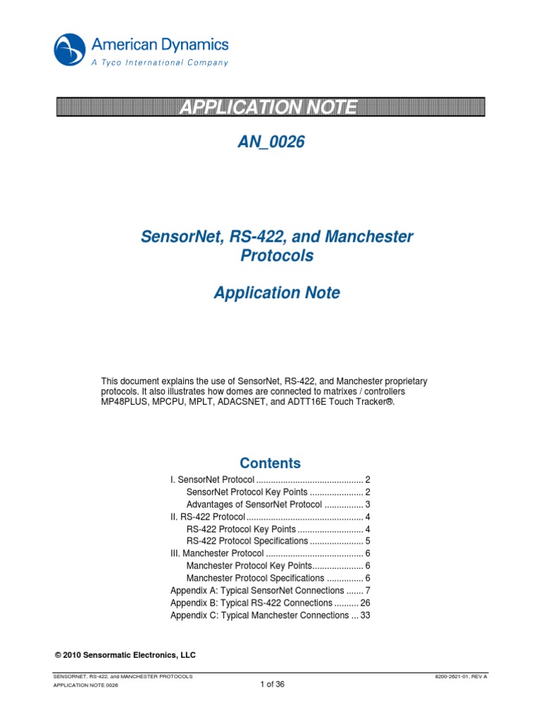 Sensornet Rs 422 Network Design Guide An LT en | PDF | Network Topology ...