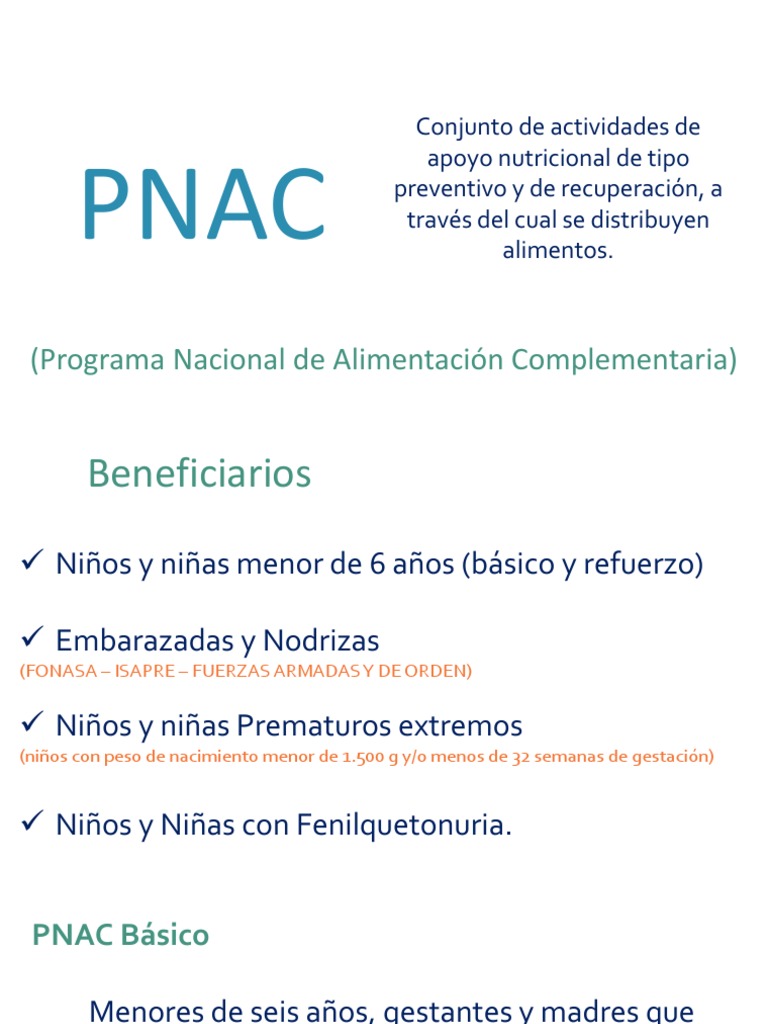 PNAC Resumen | PDF | Leche | El embarazo
