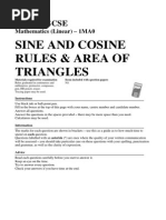 Area of Triangle: 1/2abSin(C) Worksheet | PDF | Area | Triangle