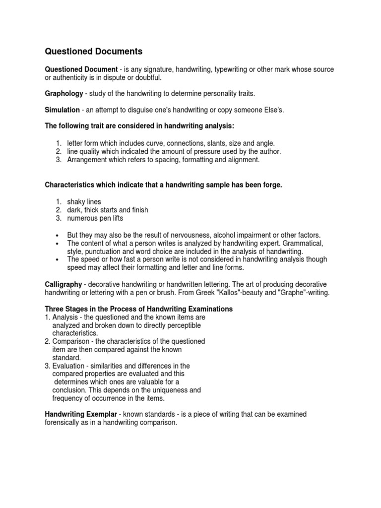 Questioned Documents | PDF | Typewriter | Graphology