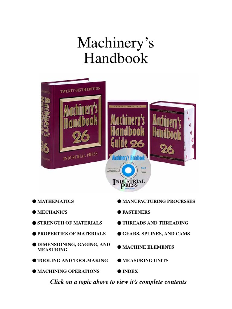 Machinery Handbook | PDF | Machining | Machine (Mechanical)