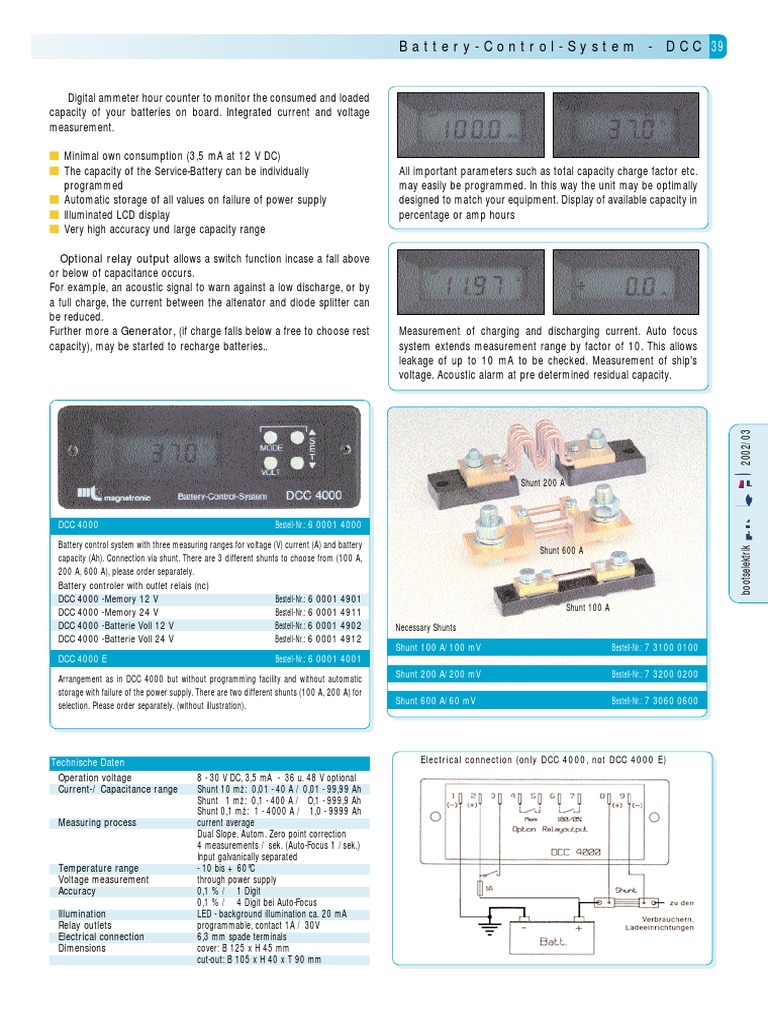 Battery Control System DCC4000 | PDF | Power Supply | Capacitor