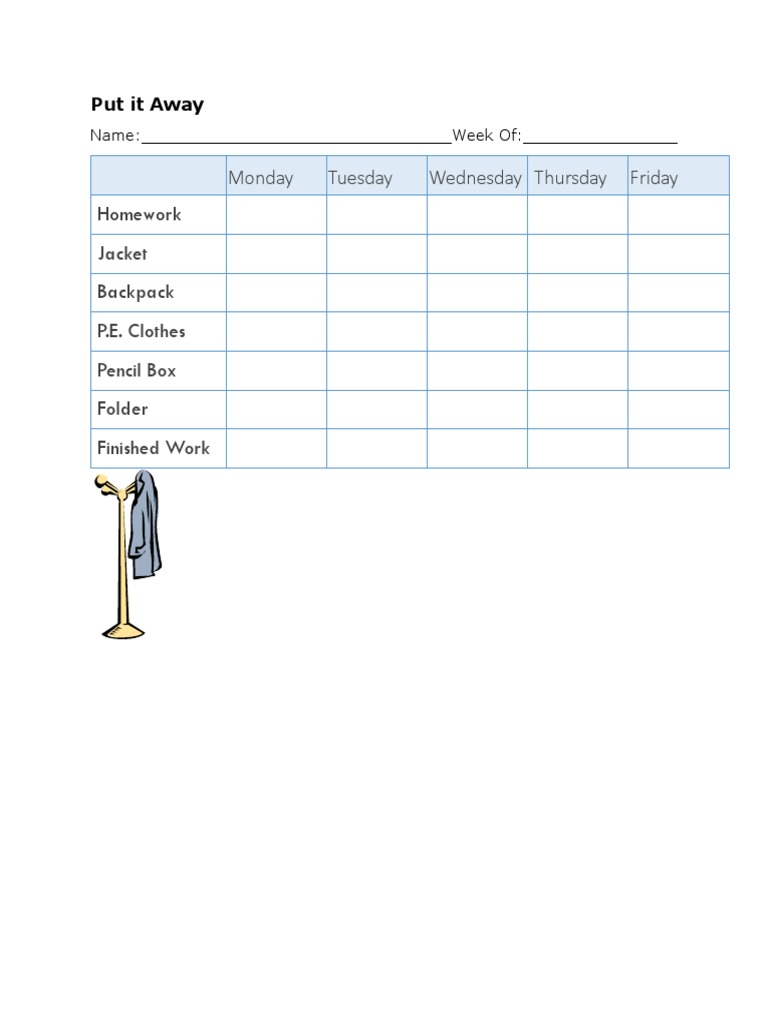 Student Weekly Checklist | PDF