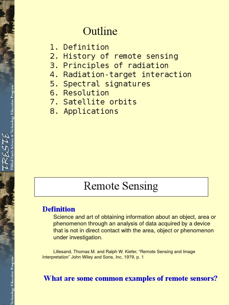 Remote Sensing Fundamentals | PDF | Image Resolution | Remote Sensing