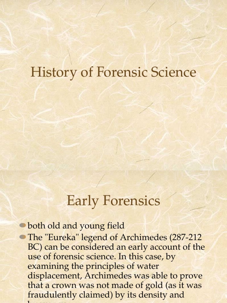 History of Forensics | PDF | Forensic Science | Fingerprint