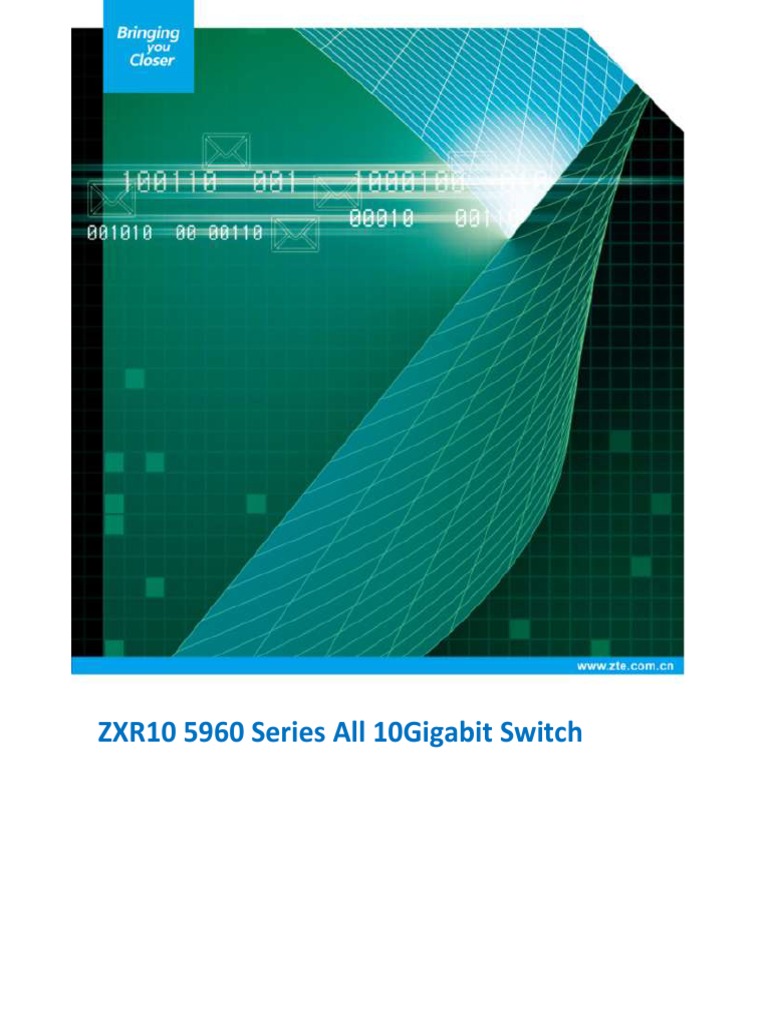 ZXR10 5960 Series All 10gigabit Switch Datasheet | PDF | Network Switch | Computer Network