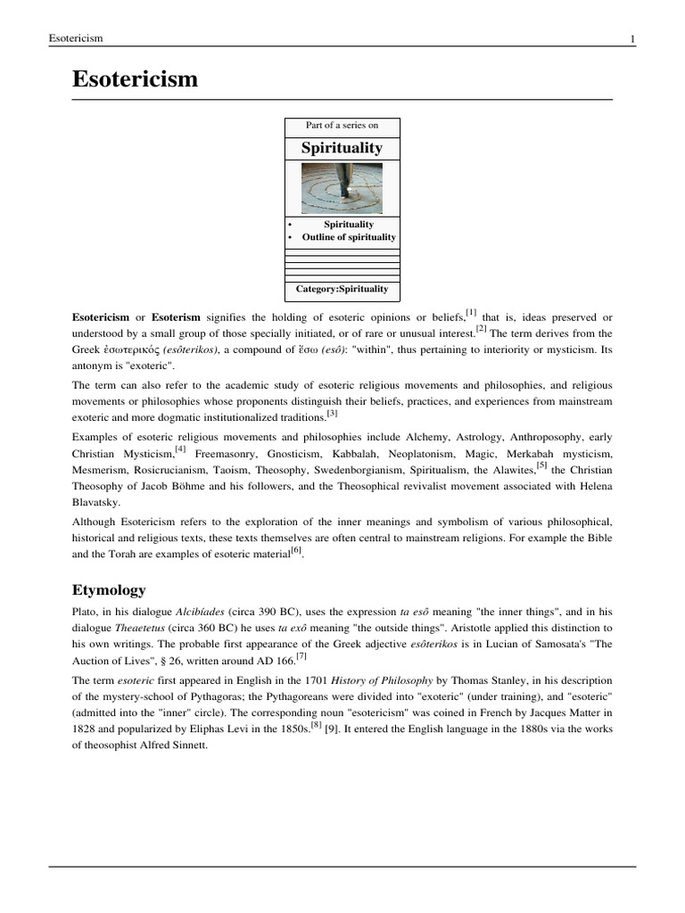 Esotericism | PDF | Western Esotericism | Theosophy