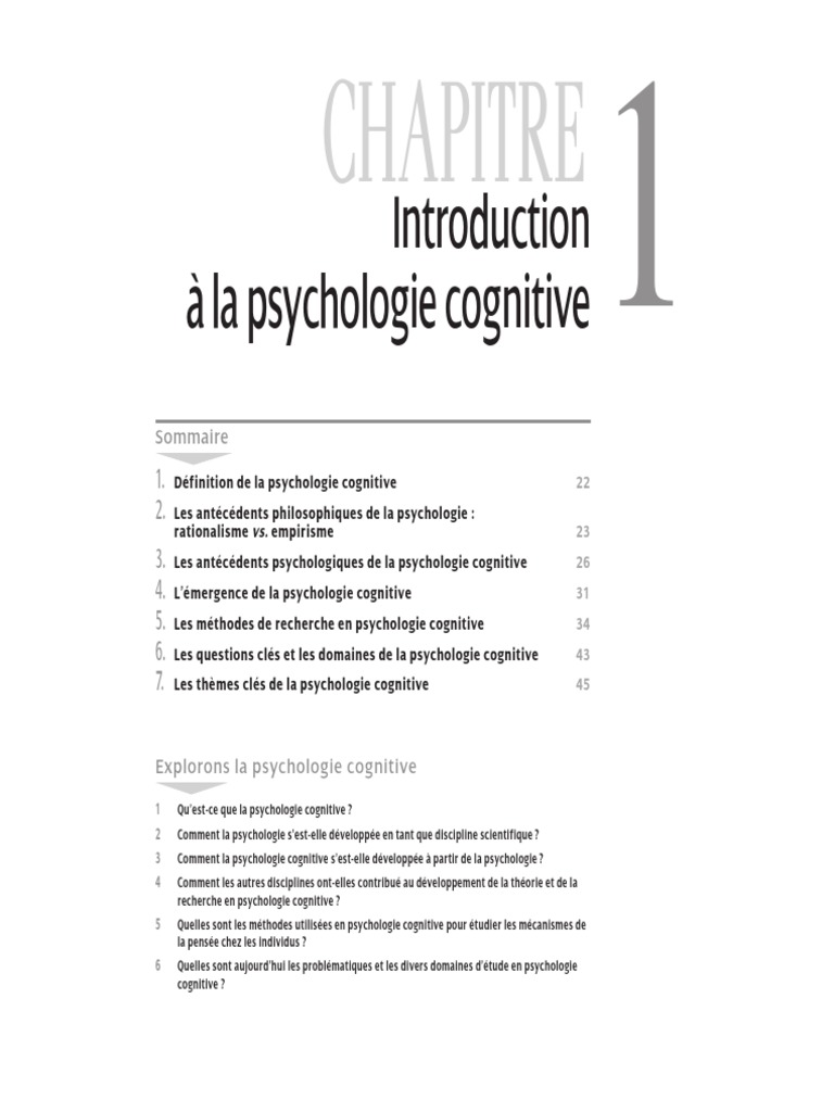 Psychologie Cognitive PDF | PDF