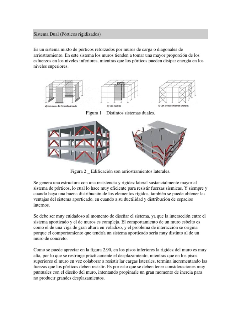 Diseño Estructural de Sistemas Duales | PDF | Rigidez | Temblores