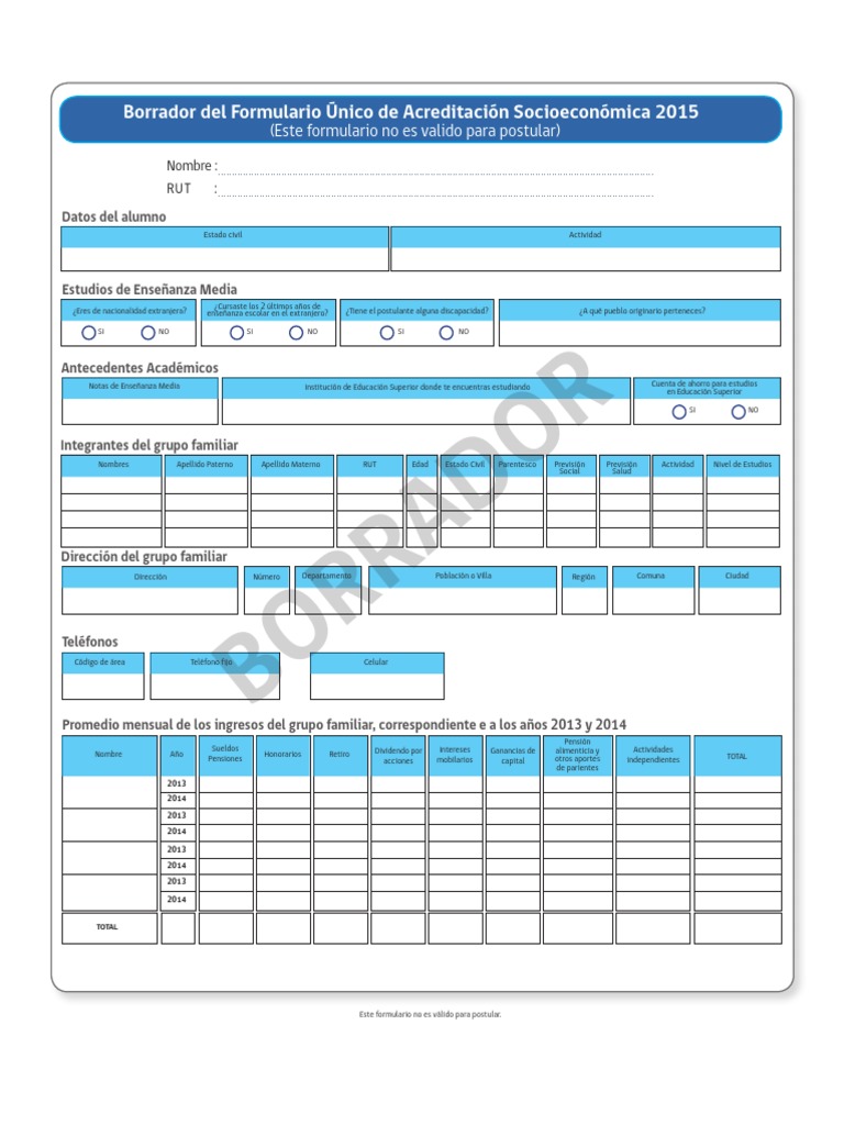 Formulario Fuas 2014 | PDF