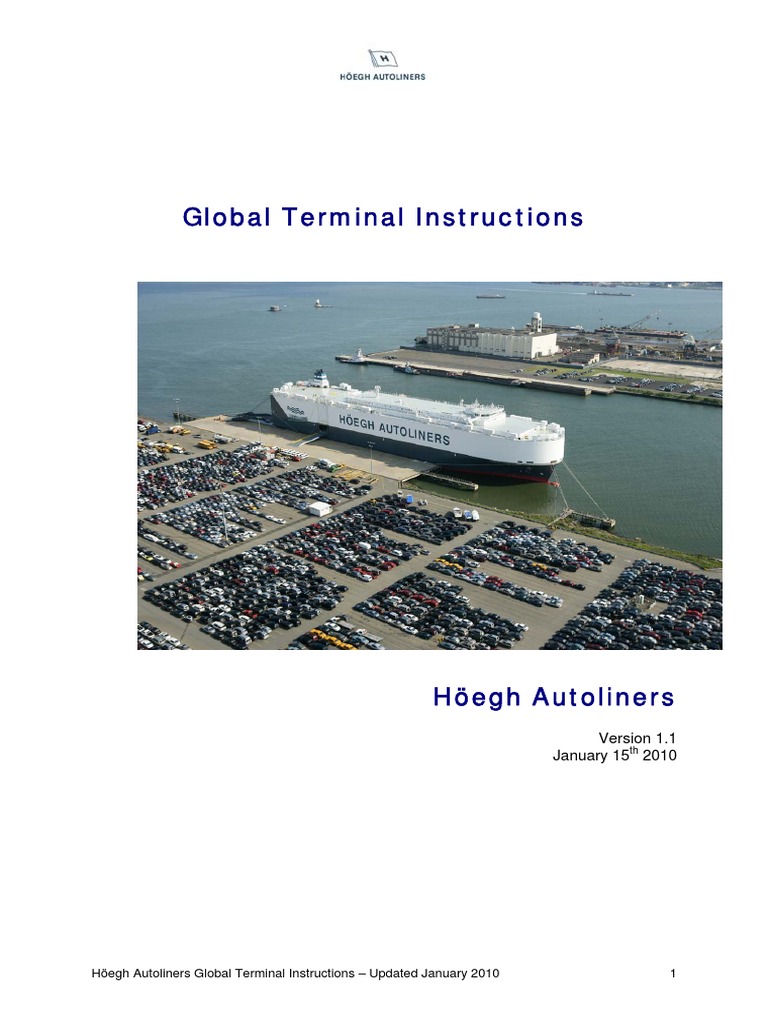 Höegh Autoliners Terminal Guidelines | PDF | Cargo | Dangerous Goods