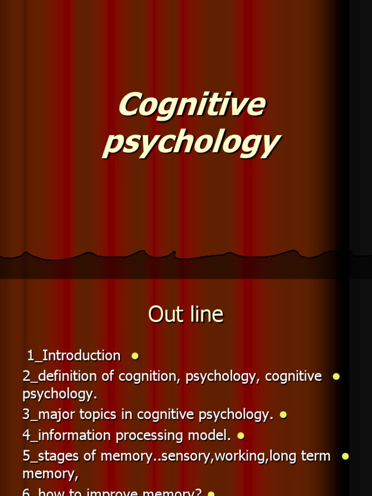Cognitive Psychology | Download Free PDF | Cognitive Psychology | Memory