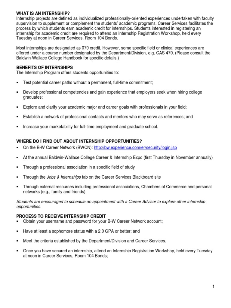 Internship Program Overview and Guidelines | PDF | Internship | Job Hunting