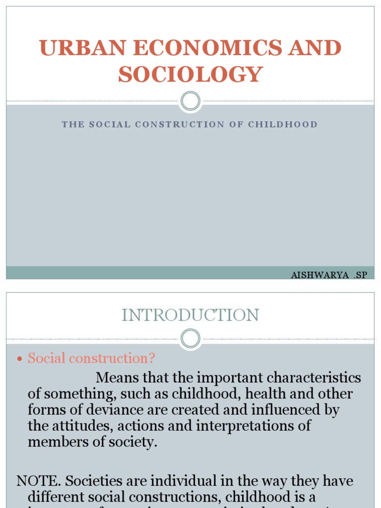 Social Construction of Childhood | PDF | Childhood | Social Constructionism