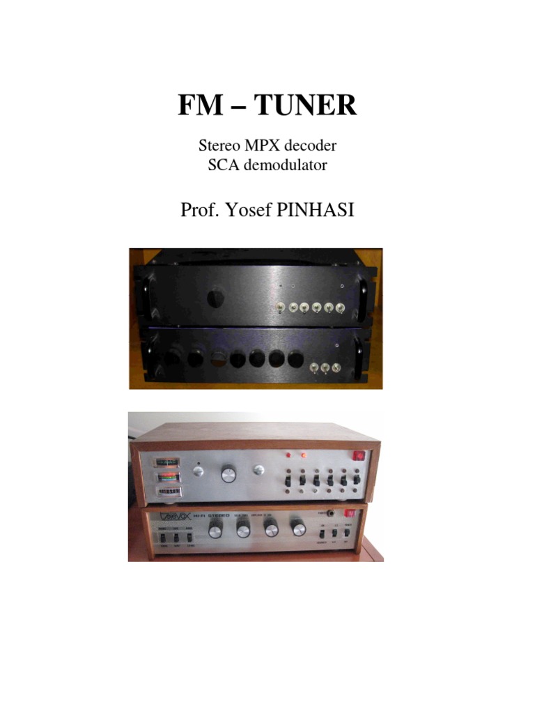 MPX Stereo Sca-Fm Tuner | PDF | Frequency Modulation | Detector (Radio)