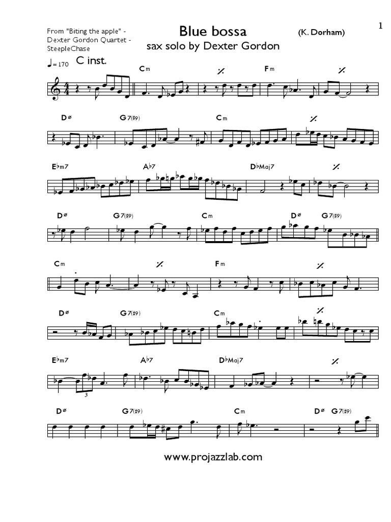 Blue Bossa Solo | PDF