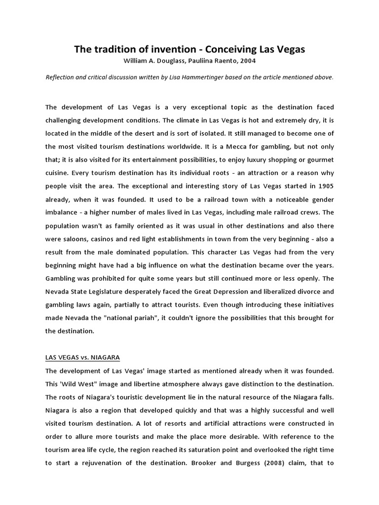 The Tradition of Invention - Conceiving Las Vegas | PDF | Las Vegas ...