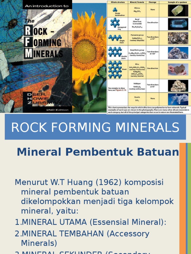 Rock Forming Minerals | PDF | Batuan (Geologi) | Kuarsa