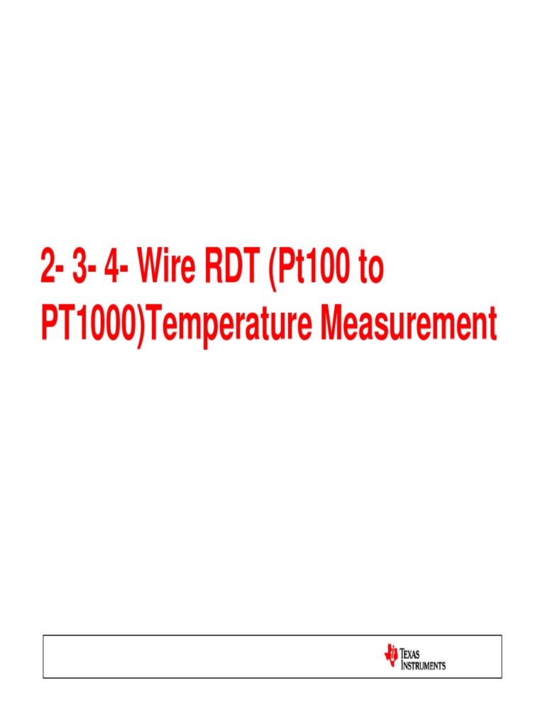 2- 3- 4-Wire RTD Measurement | Electrical Resistance And Conductance ...