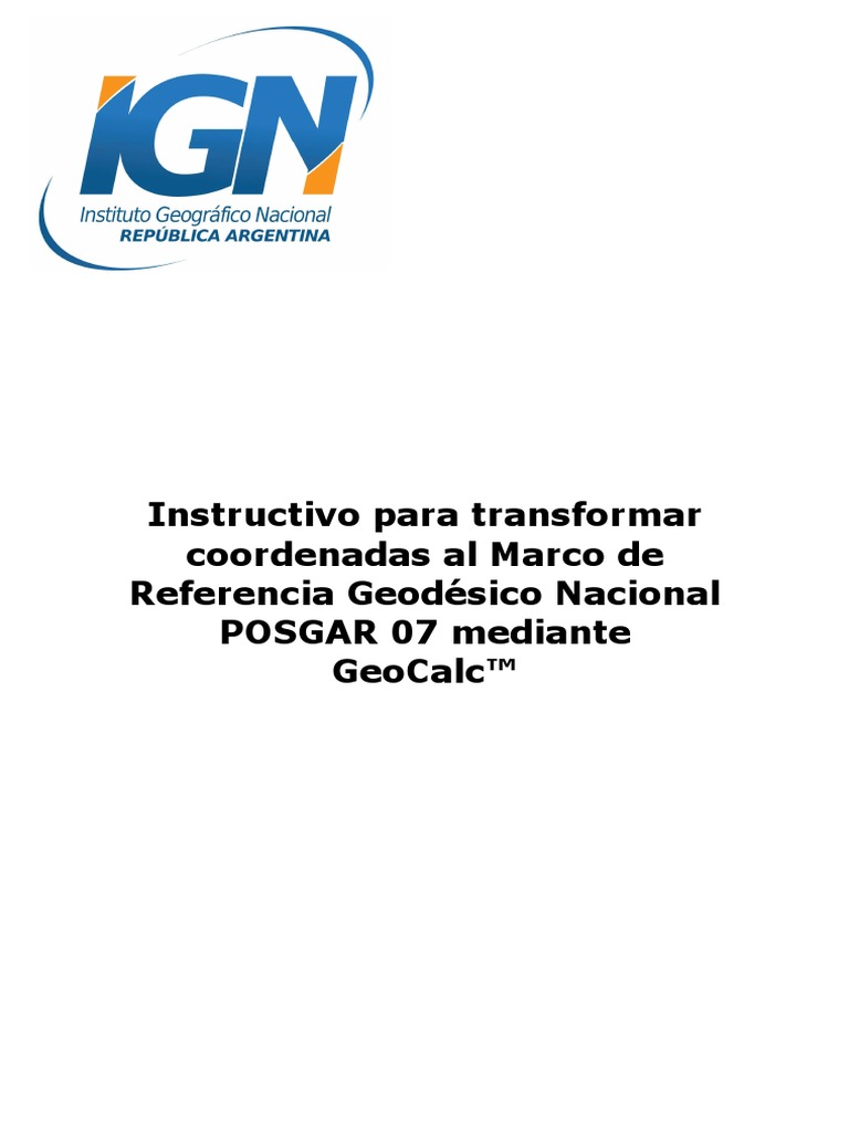 Instructivo GeoCalc para Aplicar Parametros PDF | PDF