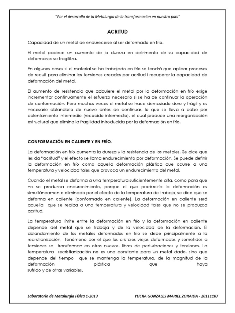 Inform Acritud | PDF | Rieles | Dureza