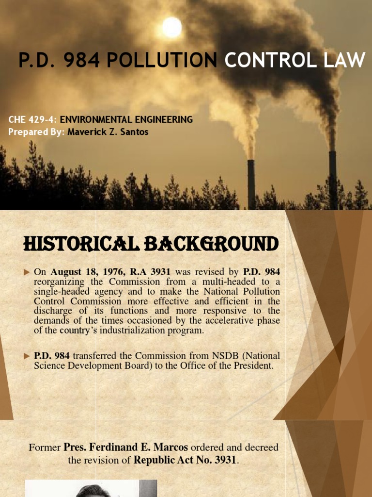 PD 984 | PDF | Waste | Sewage