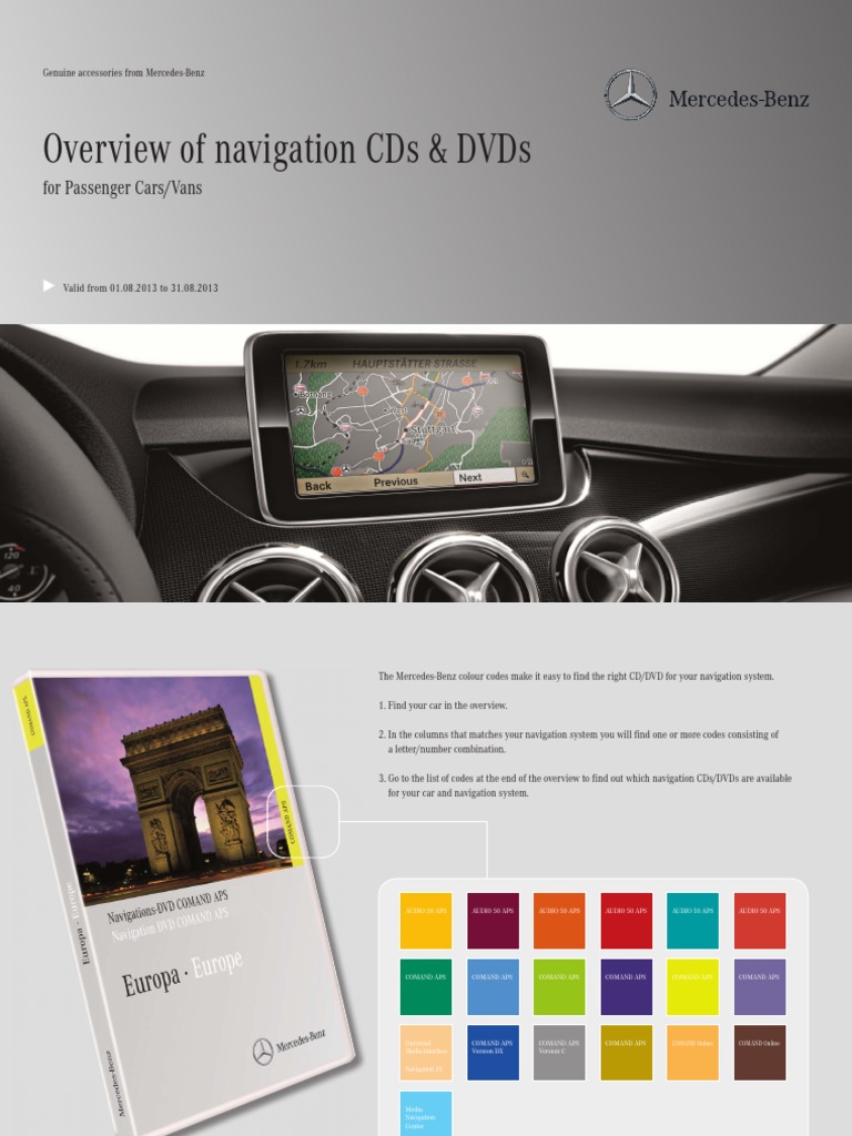 Mercedes Overview of Navigation CDs & DVDs | PDF | Automotive Industry ...