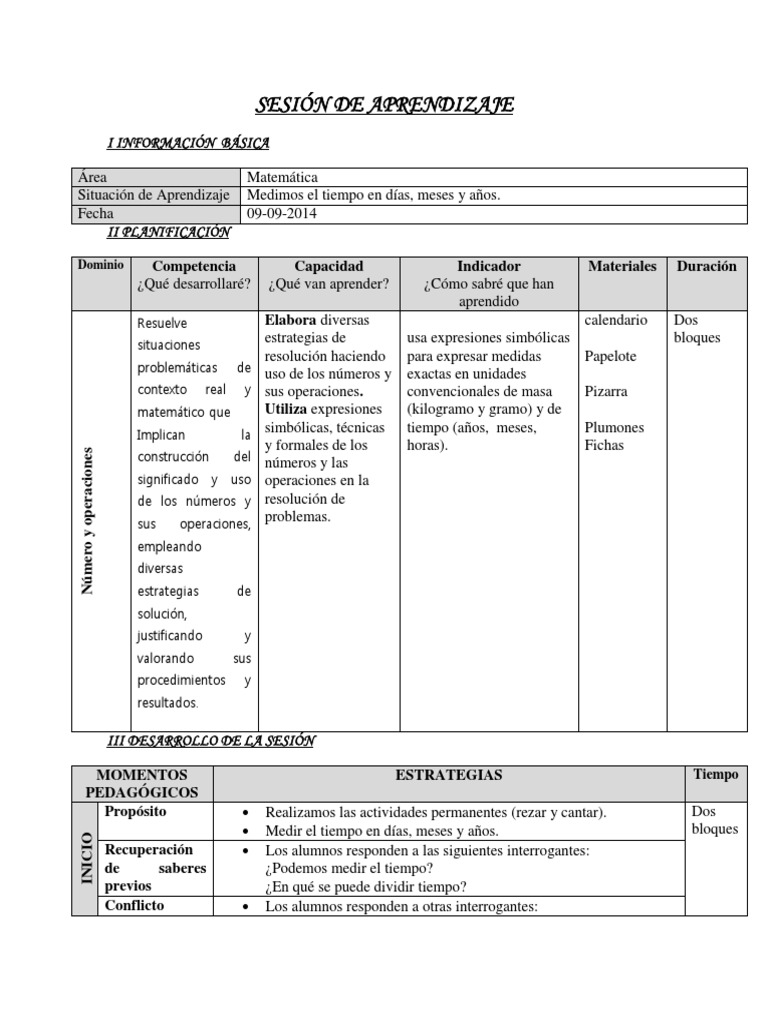Medimos El Tiempo en Años Meses, Meses y Dias. | Calendario | Aprendizaje