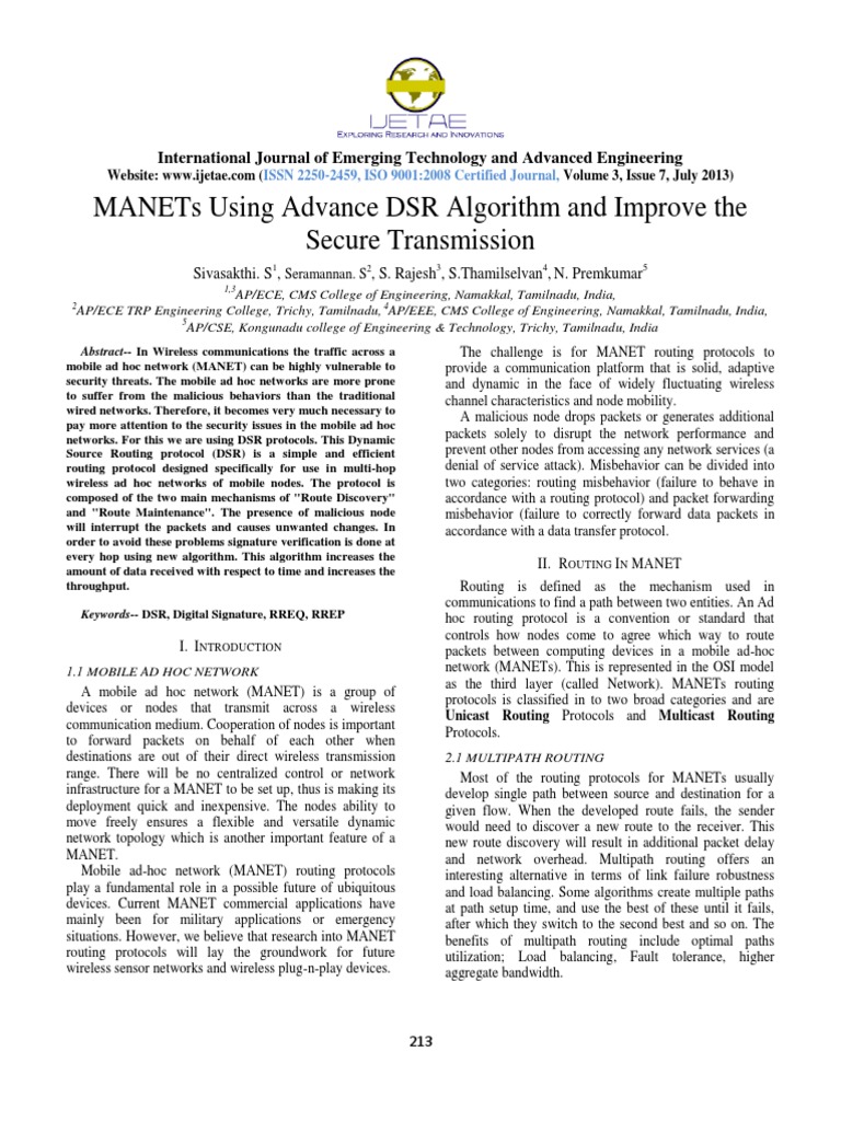 Manet | PDF | Routing | Wireless Ad Hoc Network