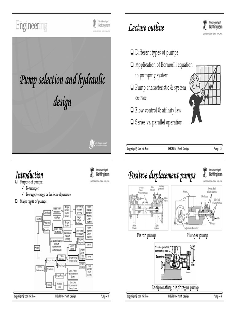Lecture 5 - Pump Selection | PDF | Pump | Fluid Dynamics