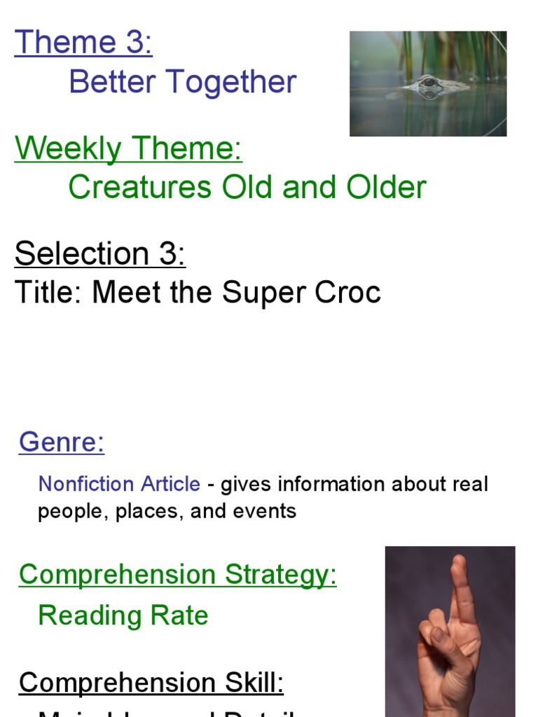 Meet the Super Croc: Ancient Insights | PDF | Language Arts & Discipline