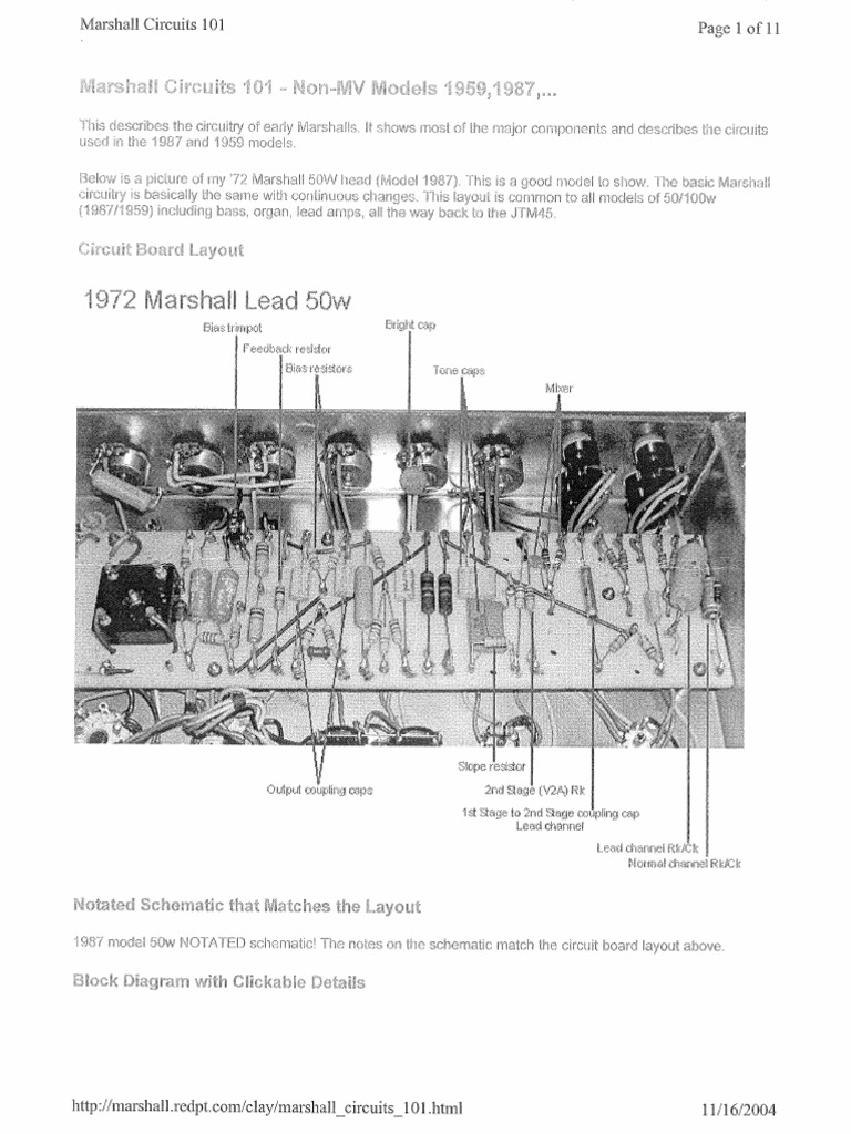 Marshall Circuits 101 - Pages 1-4 | PDF