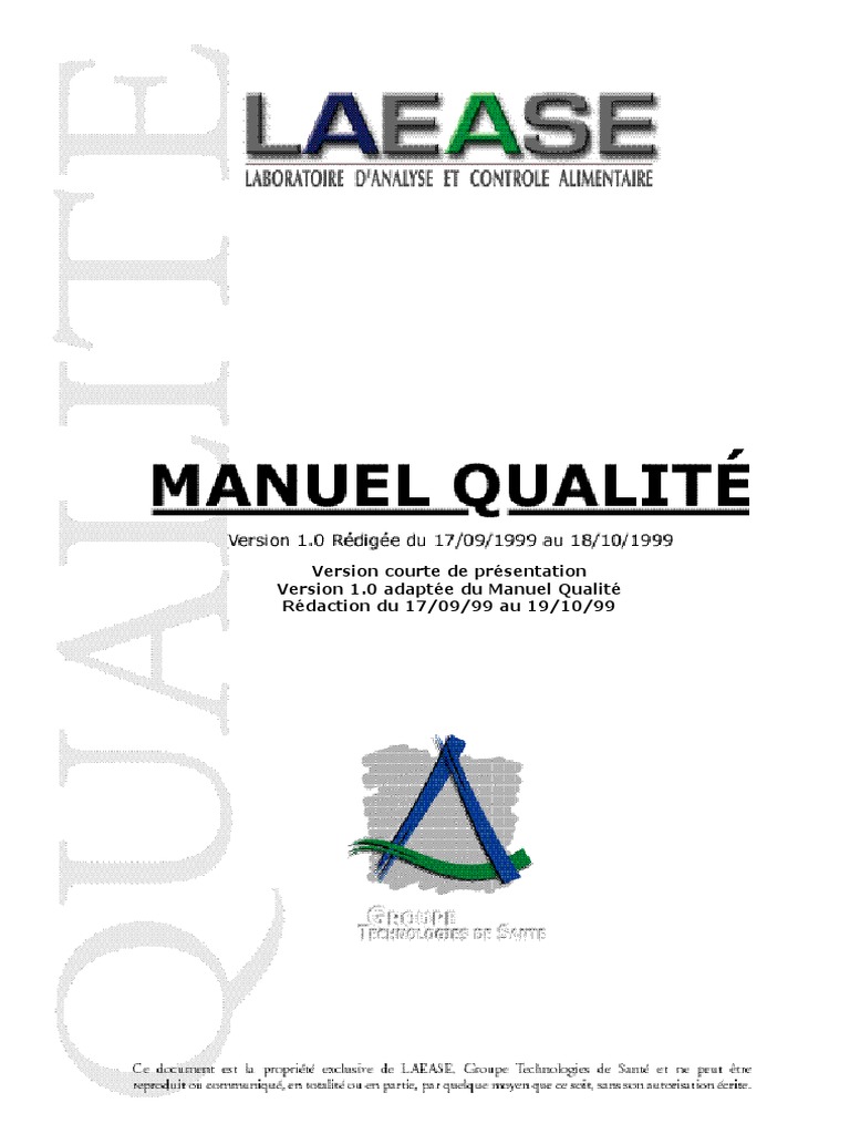 Manuel Qualité | PDF | Management de la qualité | Déchets
