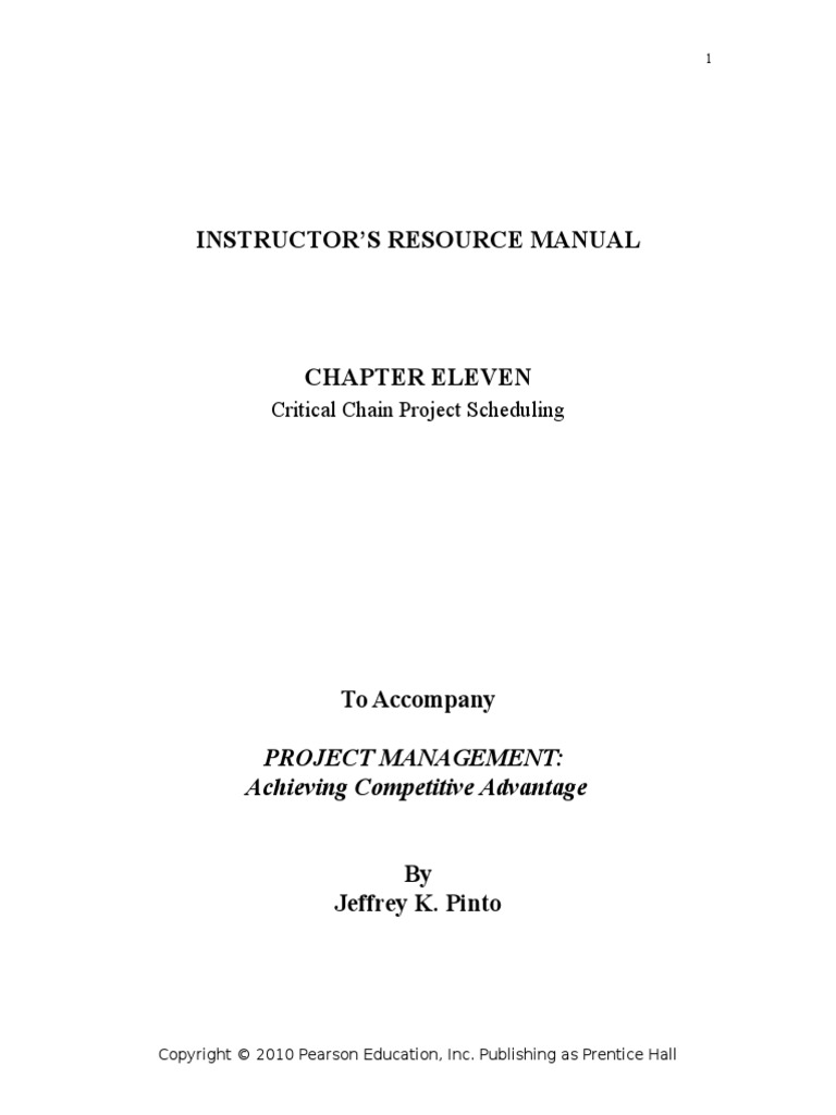 Pinto Pm2 Ism Ch11 | PDF | Business | Computing And Information Technology